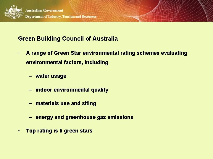 Best Practices in Energy Efficiency and Renewable Energy