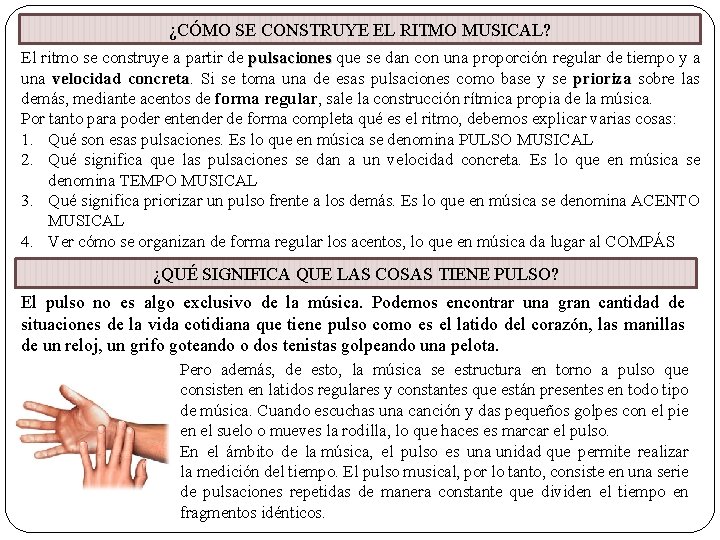 LOS ELEMENTOS DEL LENGUAJE MUSICAL EL RITMO QU