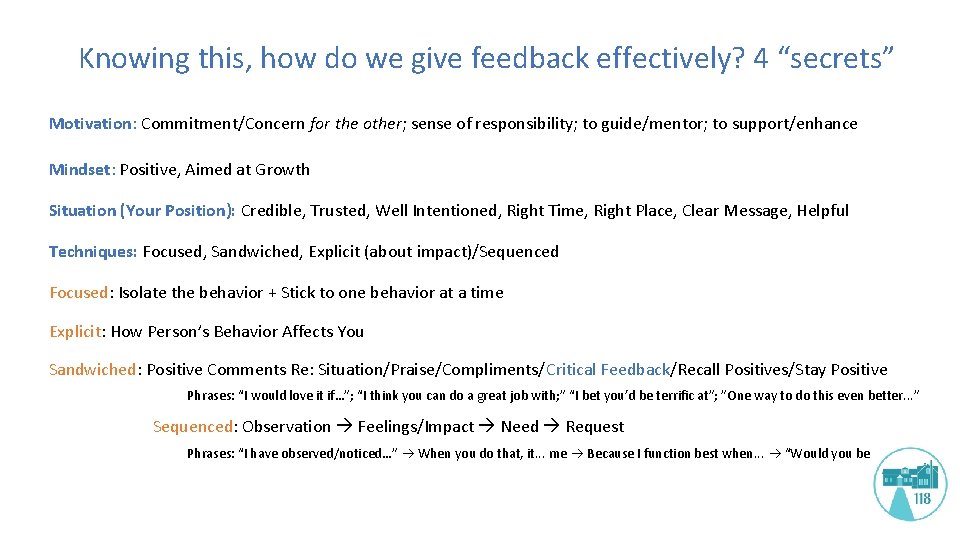 FEEDBACK HOW TO GIVE IT HOW TO RECEIVE