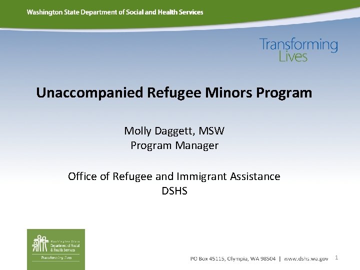 Unaccompanied Refugee Minors Program Molly Daggett MSW Program