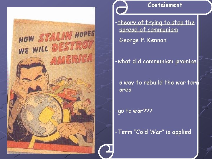 Cold War Beginnings World War I Communism versus