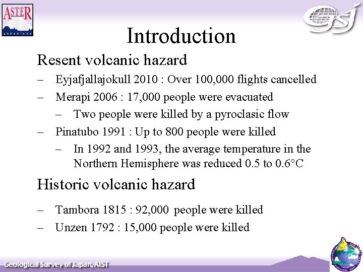 Volcano observations with ASTER and ASTER image database