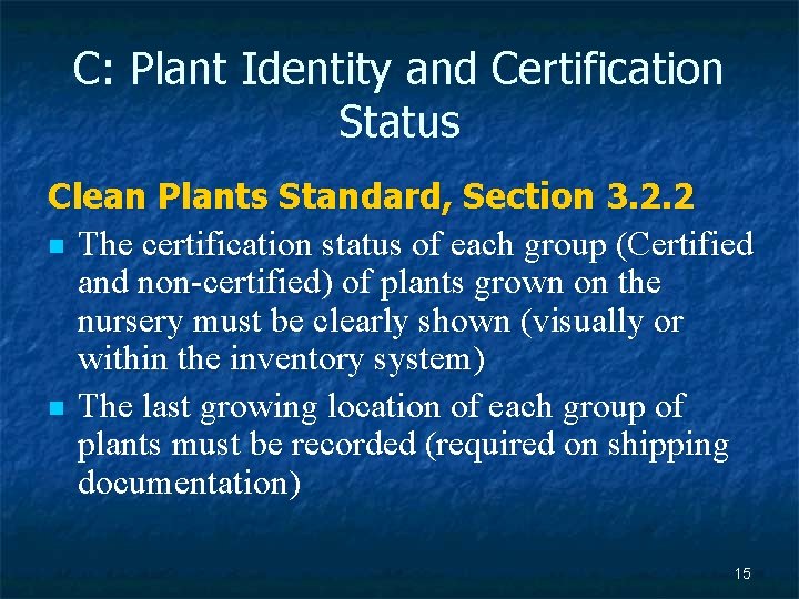 Clean Plants Internal Auditor Basic Training Internal Audit