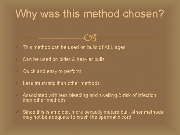 Henderson Tool Castration Combines the Henderson Tool A