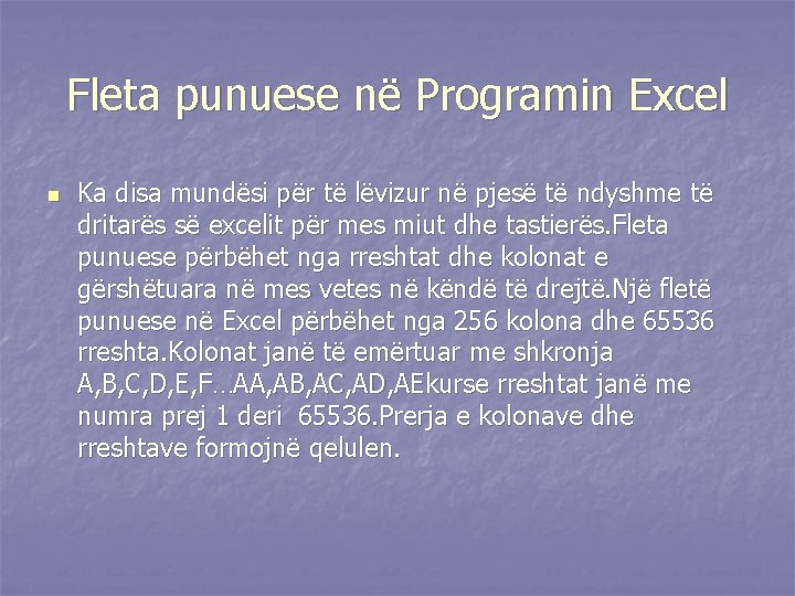 Tema Programi Excel Arsimtari Muhamer Ujkani Lnda Informatik