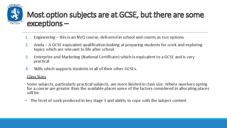 Year 9 Options 2021 2023 We will be