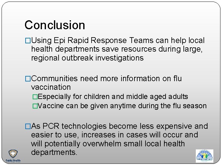 Using Epi Rapid Response Teams During a Regional