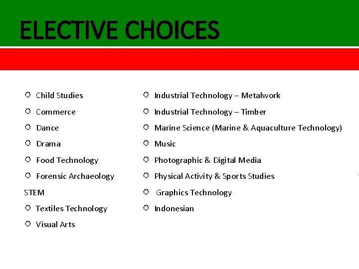 Heathcote High School Year 8 Subject Selection Information