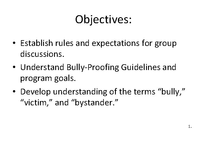 The Basics of Bullying Lesson 1 Fairfield Police