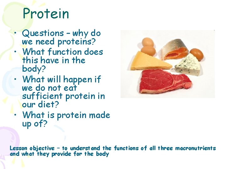 What are macronutrients Lesson objective to understand the