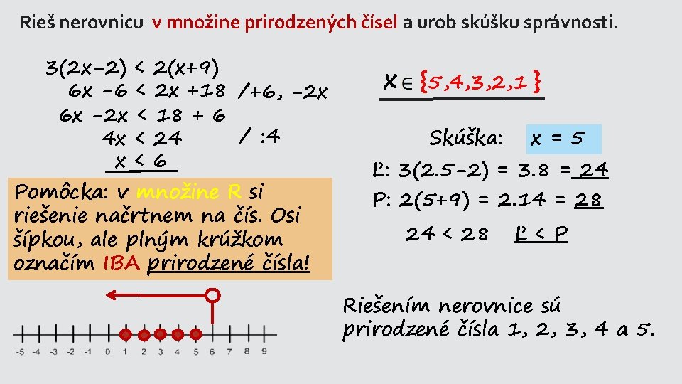 NEROVNICE 6 Rieenie linernych nerovnc v N D