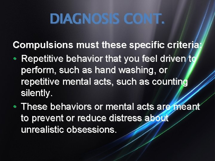 Obsessive Compulsive Disorder Abby Suelflow November 20 th