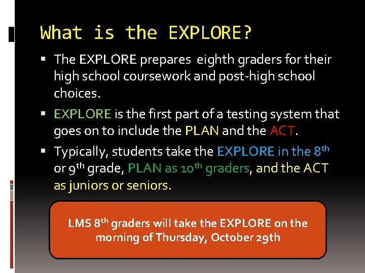 LEARNING MORE ABOUT THE Loftis Middle School Attention