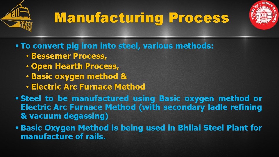 Topic 1 Rail metallurgy and defect RAIL SPECIFICATION