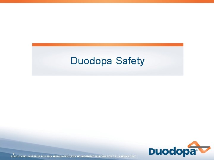 Important Additional Risk Minimisation Information for Healthcare ...