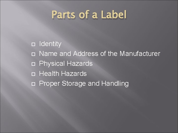 HAZARD COMMUNICATION OSHA Standard 29 CFR 1910 1200