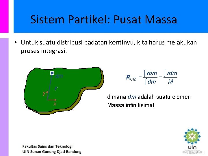 Fisika Dasar Biologi Kuliah05 Pusat Massa Gerak Sistem