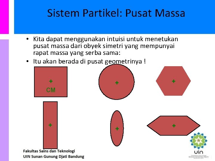 Fisika Dasar Biologi Kuliah05 Pusat Massa Gerak Sistem