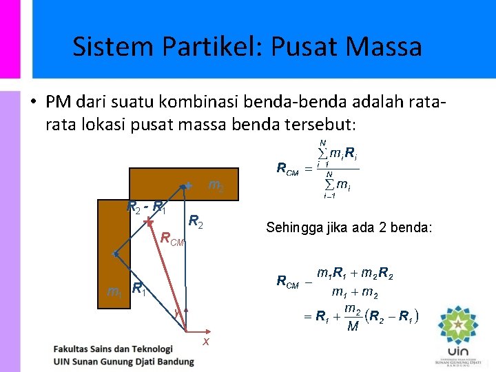 Fisika Dasar Biologi Kuliah05 Pusat Massa Gerak Sistem