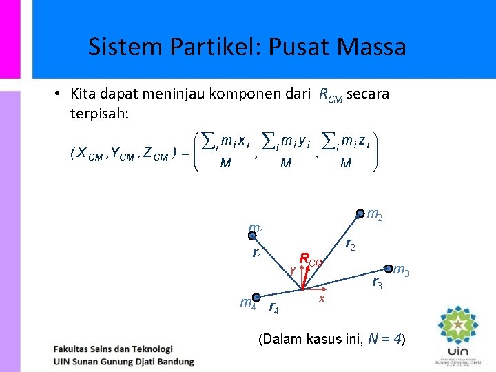 Fisika Dasar Biologi Kuliah05 Pusat Massa Gerak Sistem