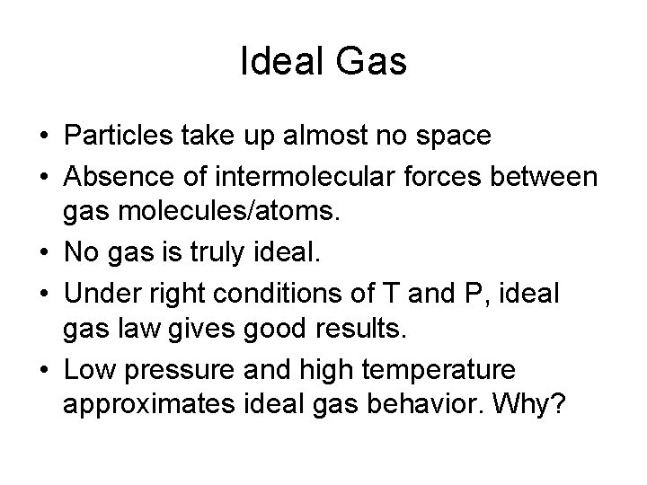 Lesson 5 4 Ideal Gases Chemistry 1 Honors