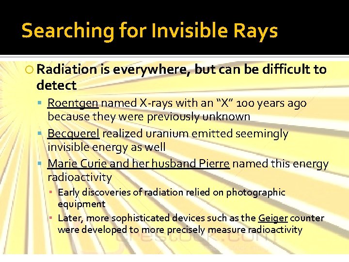 RADIATION 7 1 Atomic Theory and Radioactive Decay