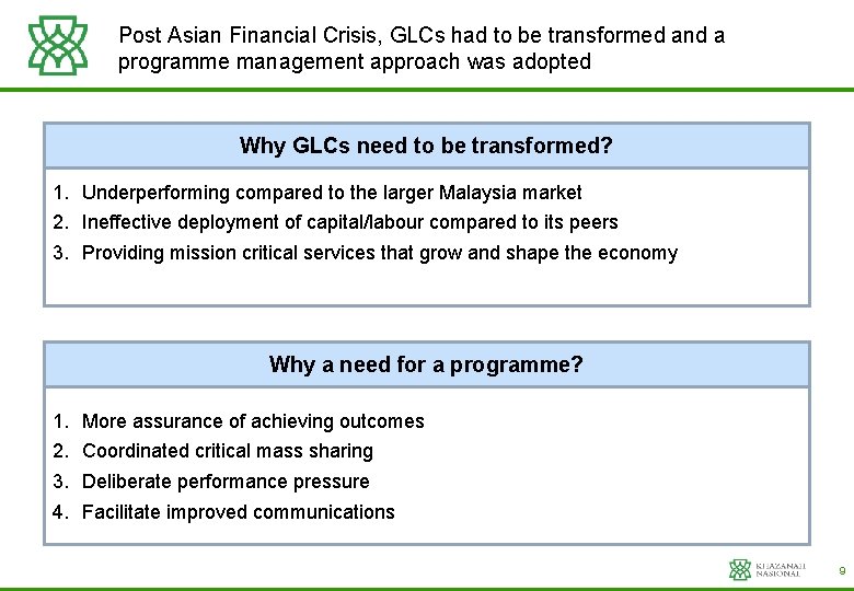 GovernmentLinked Companies GLC Transformation Programme Malaysias ...