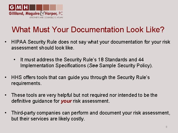 HIPAA Series Part Three Risk Assessment Presented March