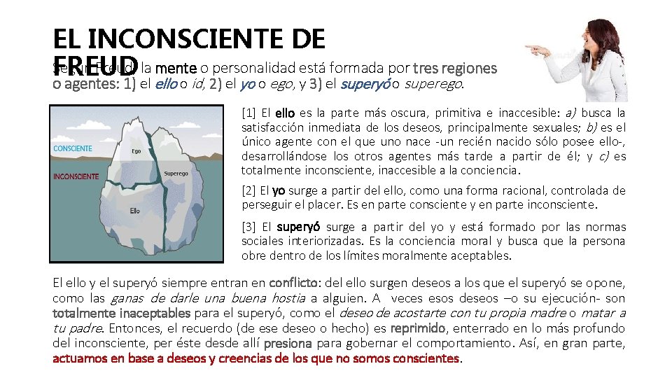 EL INCONSCIENTE DE Segn Freud la mente o