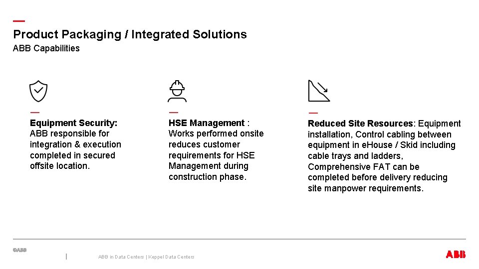 CONFIDENTIAL ABB Data Center Solutions Packages Erik Engstrm