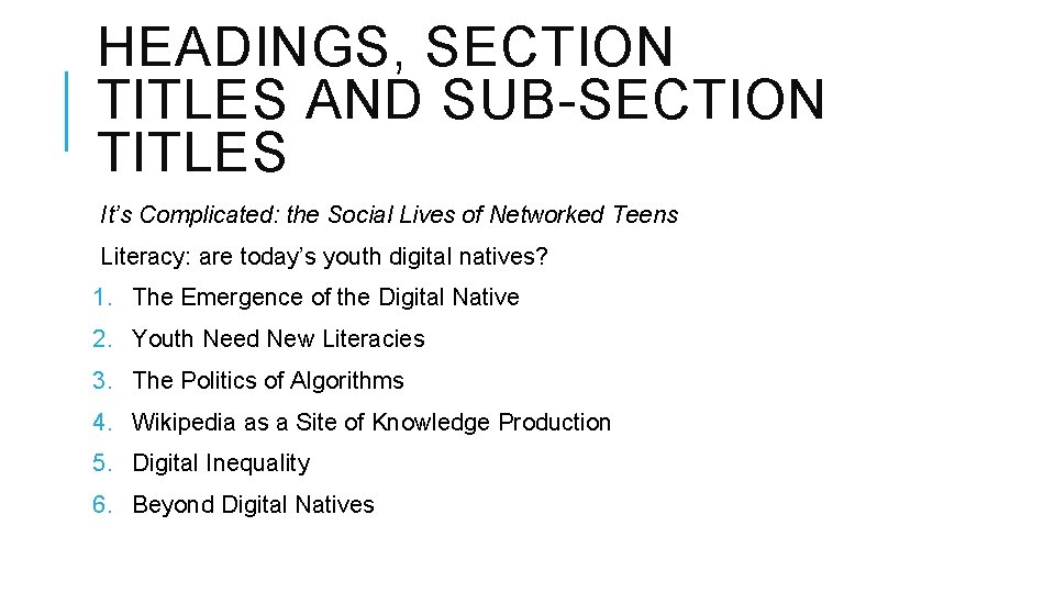 UNIT 2 BOYD DIGITAL NATIVES AND DIGITAL LITERACY