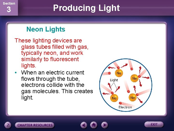 Section 3 Producing Light Incandescent Lights Most of