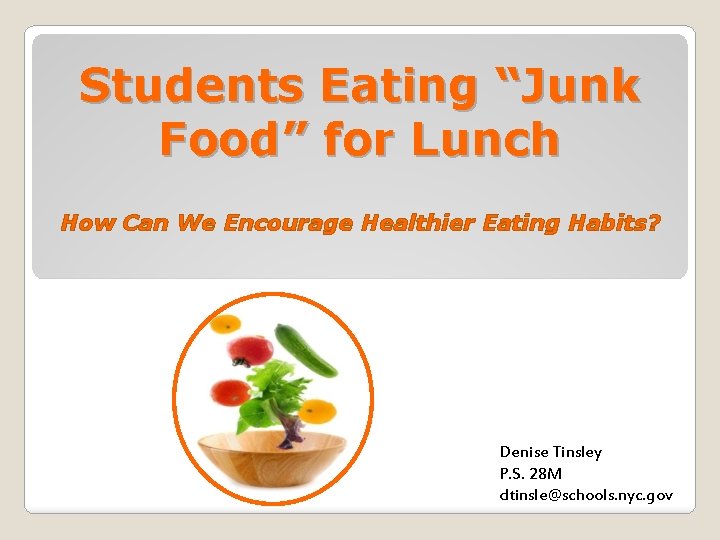 Students Eating Junk Food for Lunch How Can