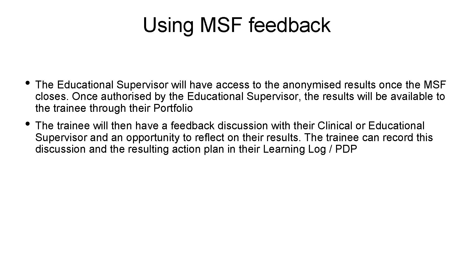 MultiSource Feedback MSF Dr Chris Webb December 2020
