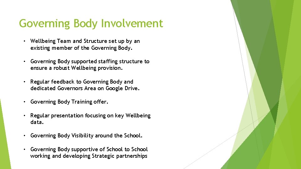 An Holistic approach to Wellbeing Context Maesgwyn school