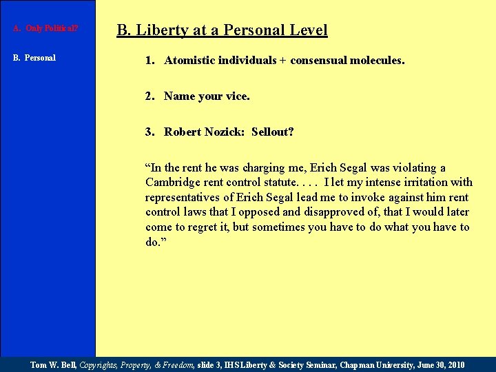 Tom W Bell Living Lives that Respect Liberty
