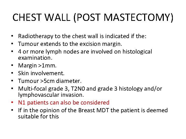 Radiotherapy Protocols Bristol protocol version 12 Dose Prescription