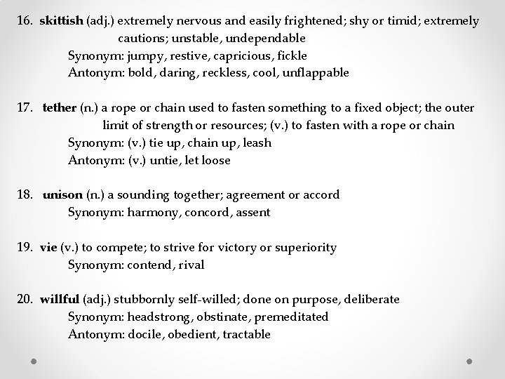 Vocabulary Unit 3 1 allot v to assign