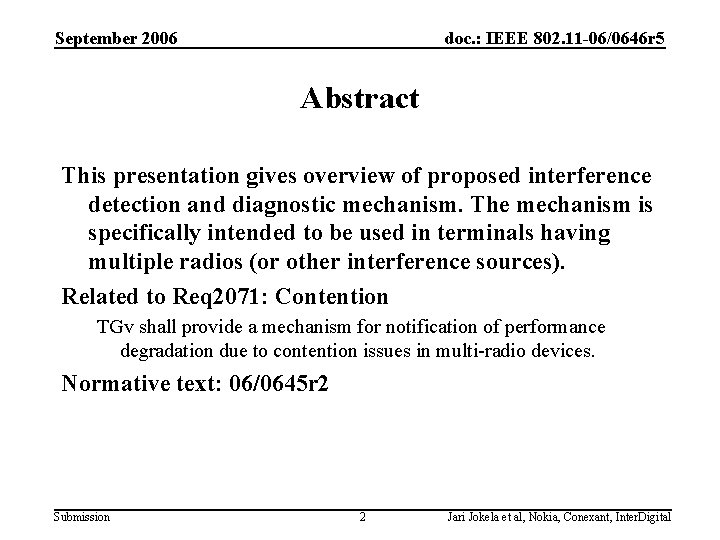 September 2006 doc IEEE 802 11 060646 r
