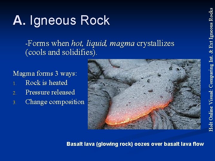 Types of Rocks Thursday 930 Objective Describe and