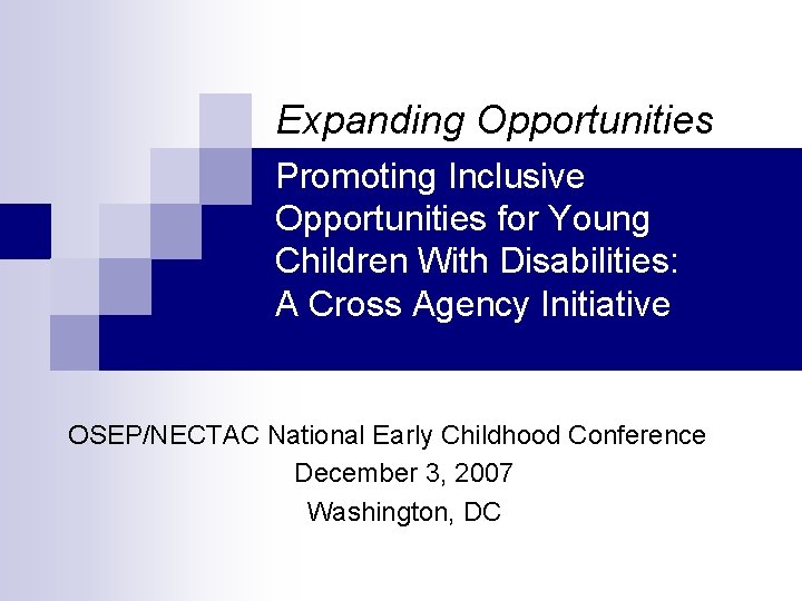Expanding Opportunities Promoting Inclusive Opportunities for Young ...