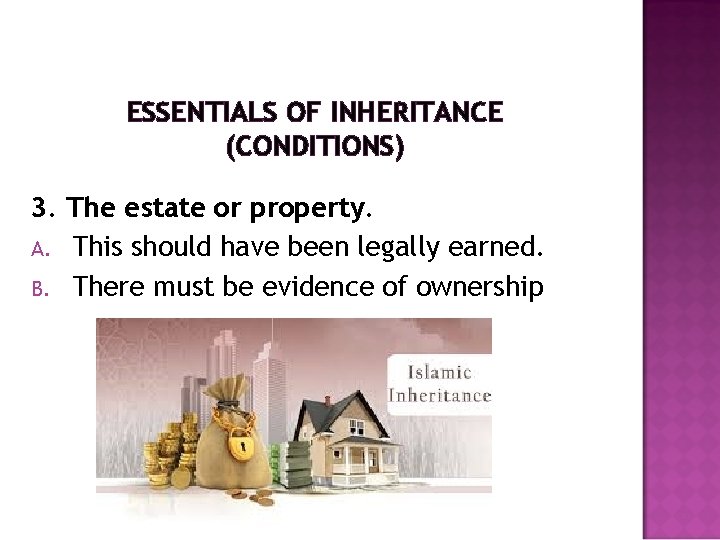 THE LAW OF MIRATH INHERITANCE FORM THREE MR