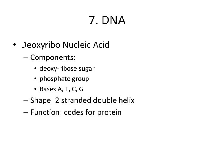 Nucleic Acids Vocabulary 1 Chromosome Long strand of