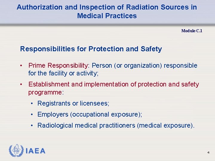 Organizational Responsibilities Authorization and Inspection of ...