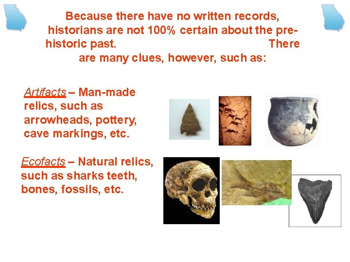 Write five facts about prehistory the reading guide
