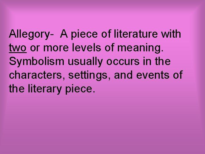 Young Goodman Brown Allegory A piece of literature