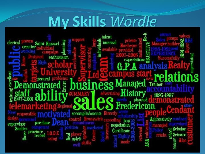 My Cooperative Education Experience A showcase about my