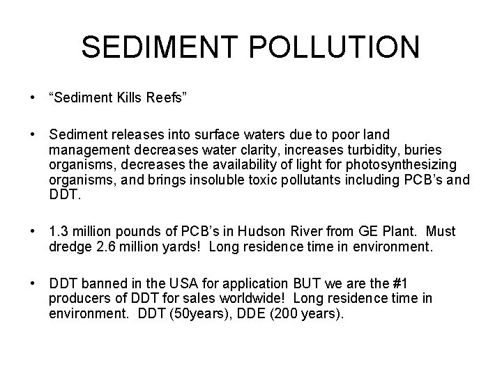 WATER POLLUTION PART I NINE TYPES OF WATER