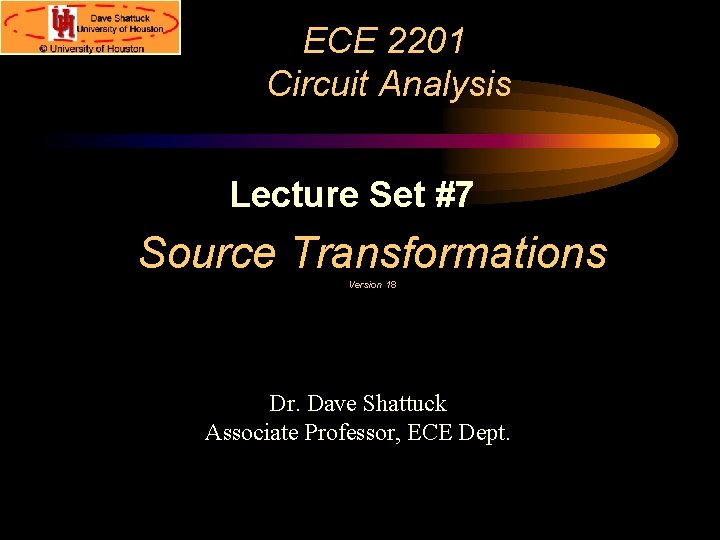 ECE 2201 Circuit Analysis Lecture Set 7 Source