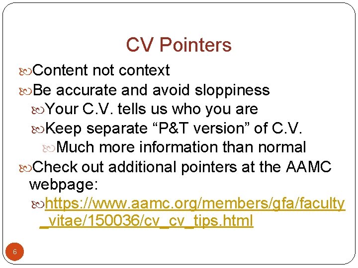 Preparing your PT CV a handson workshop Bob